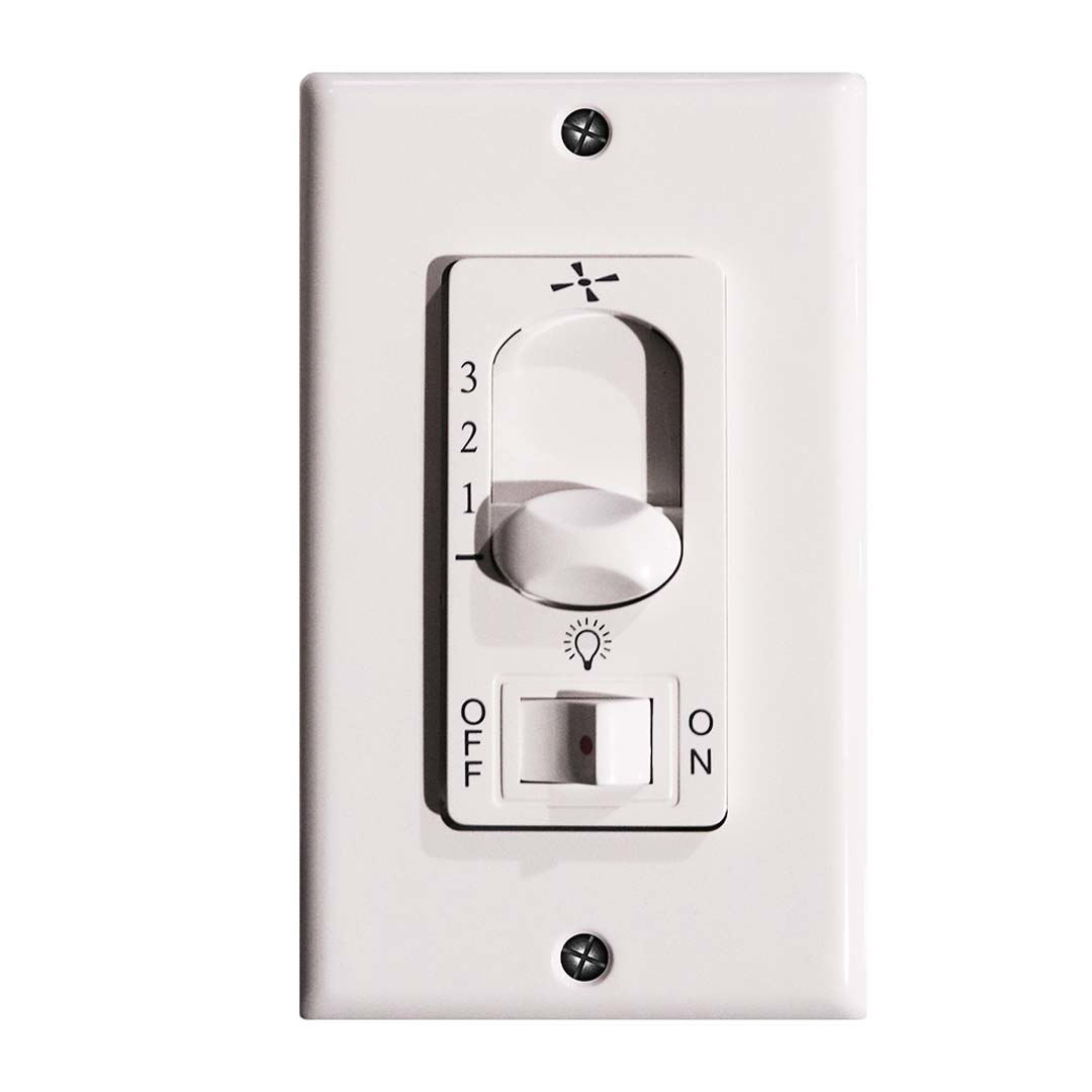 Fan Control - White Slider with On/Off Light Switch – homenhancementsled